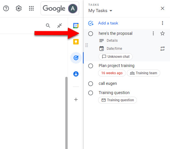 How to assign task from Google Chat Message App?
