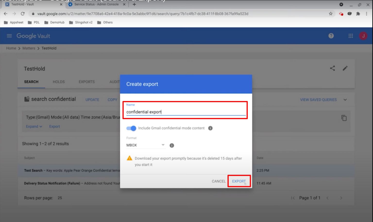 Google Vault: How Google Vault Data is Retained / Exported?