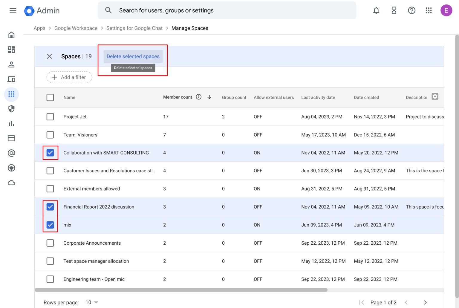 How to Manage Google Chat Spaces with Space Management Tool?