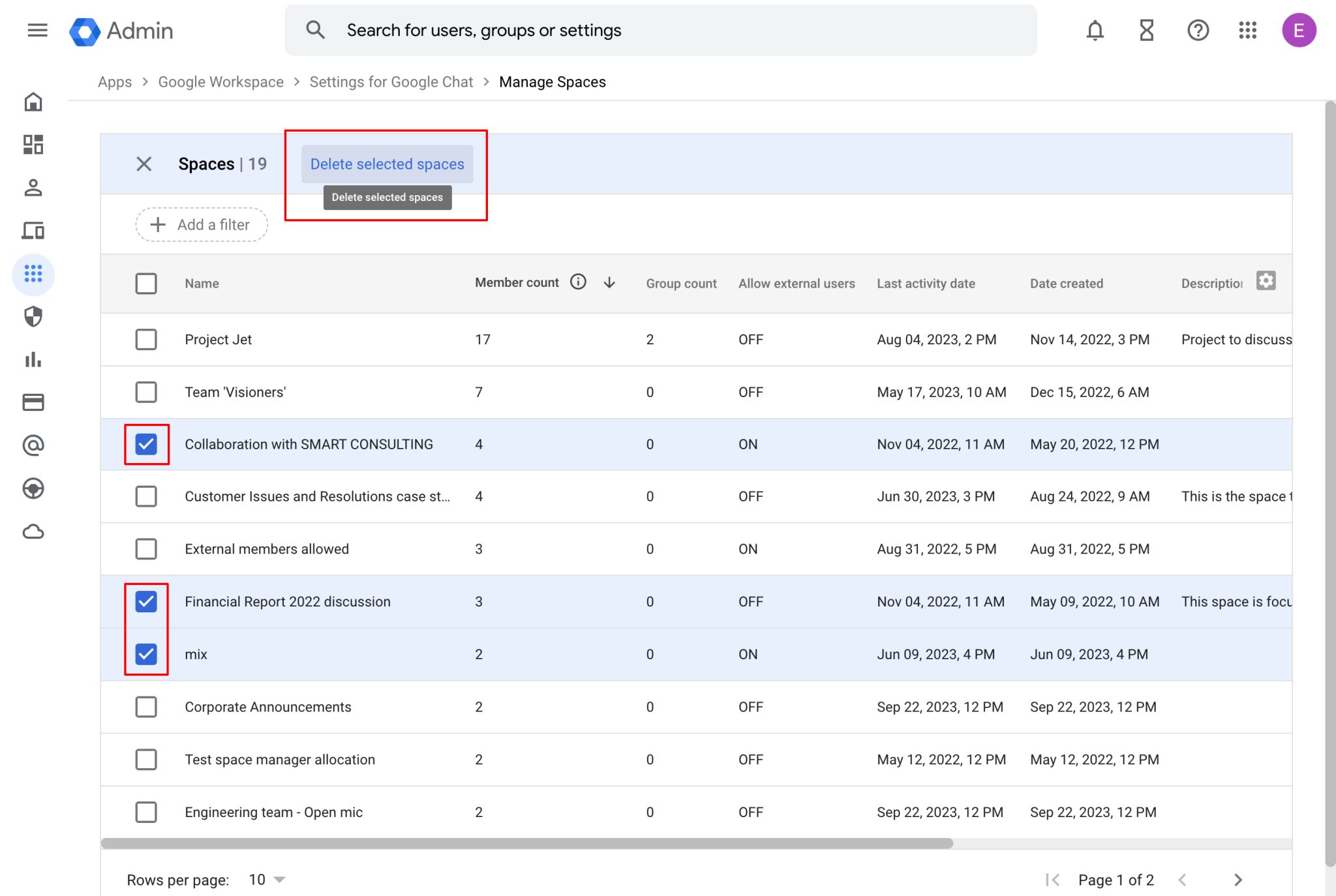 How to Manage Google Chat Spaces with Space Management Tool?