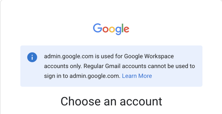 How to Troubleshoot Admin console sign-in Error?