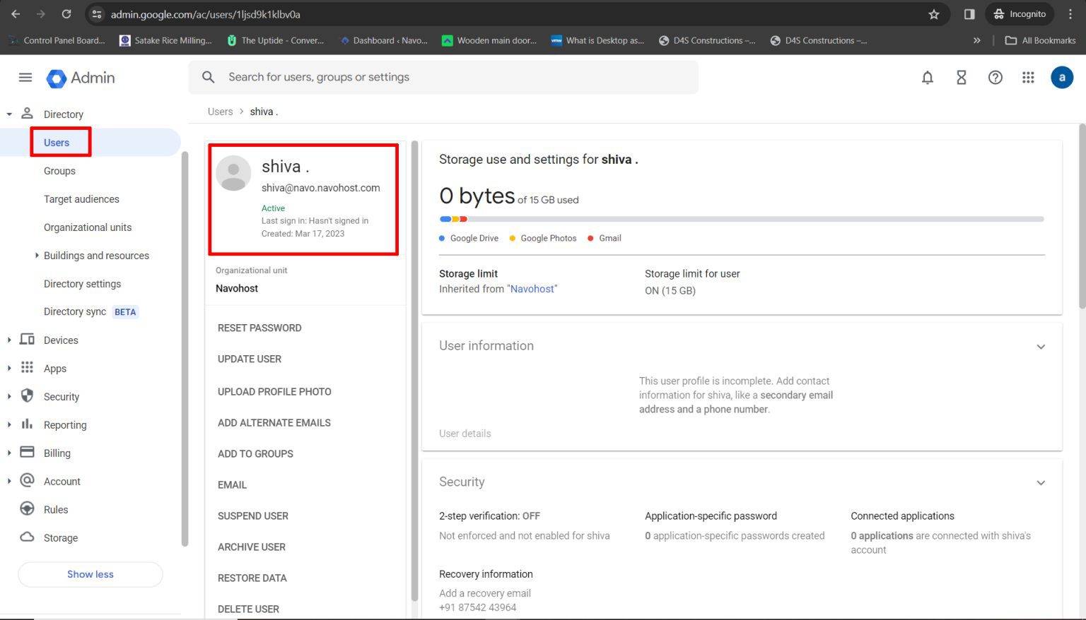 Simple Steps to Change User Profile Details in Admin Console