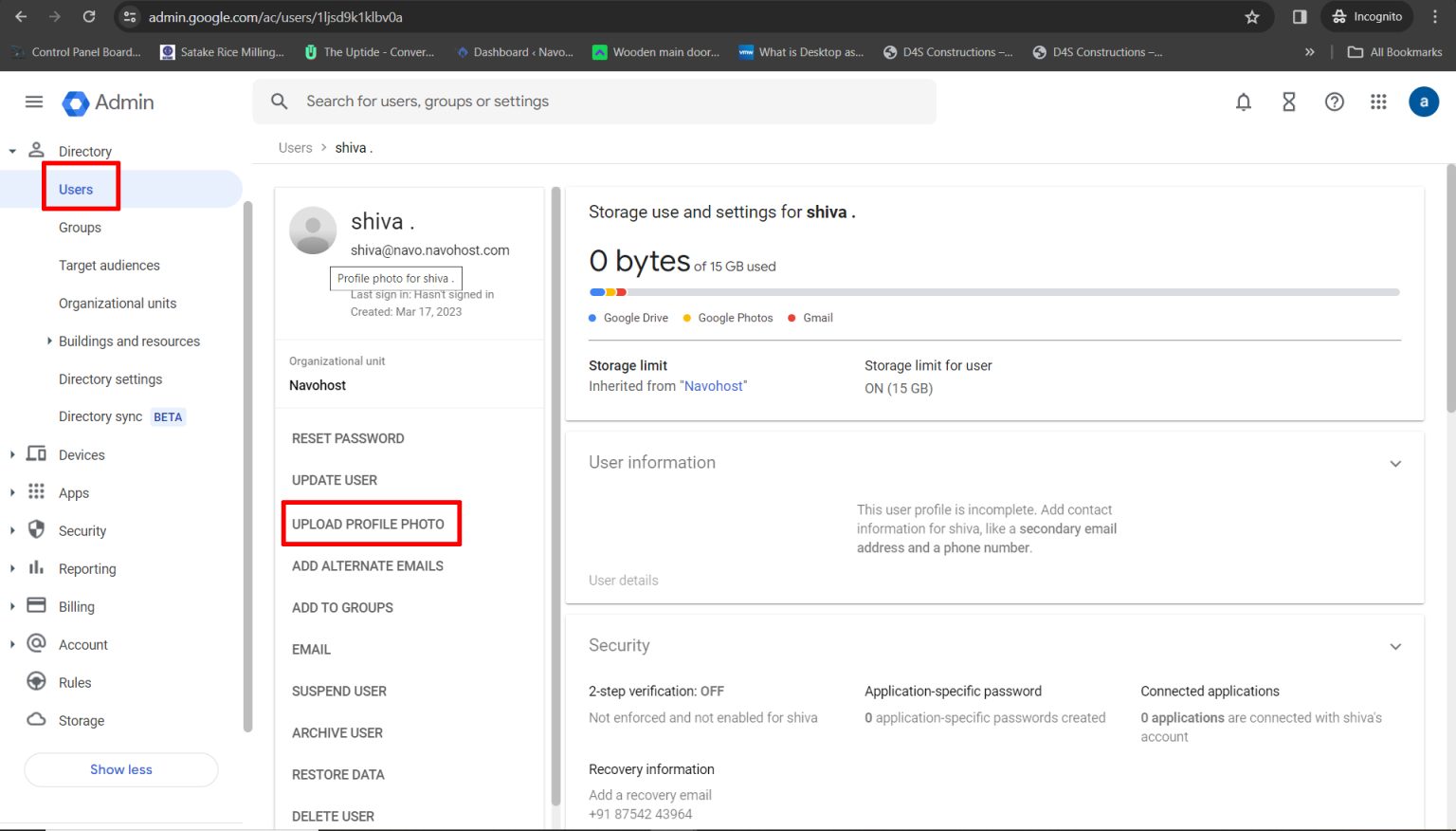 Simple Steps to Change User Profile Details in Admin Console