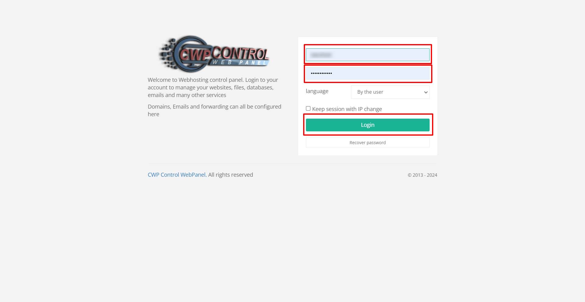 CWP Control Panel - How to add Database & Users?